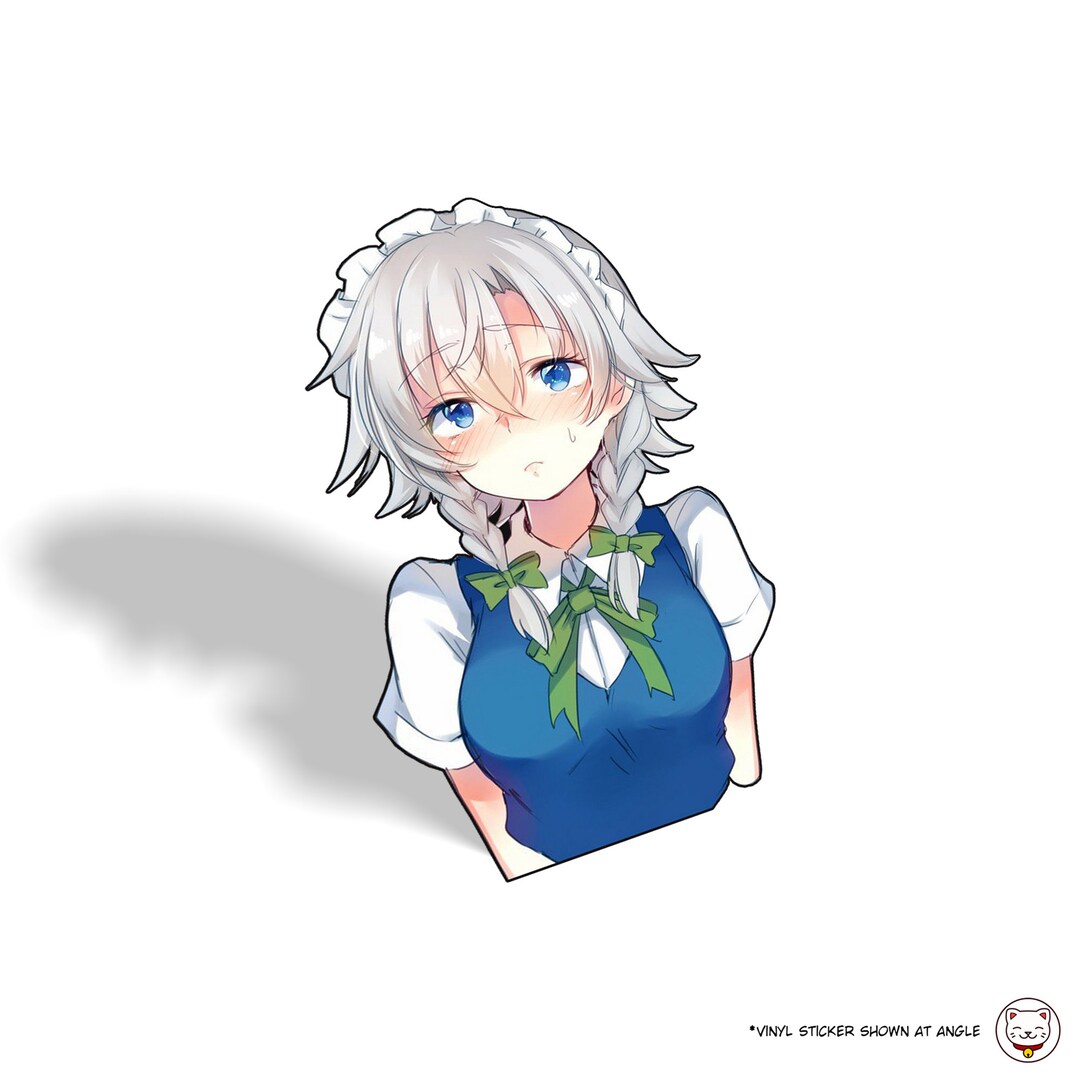Touhou - Sakuya Izayoi | Vinyl Waterproof Anime Peeker JDM | Laptop ...