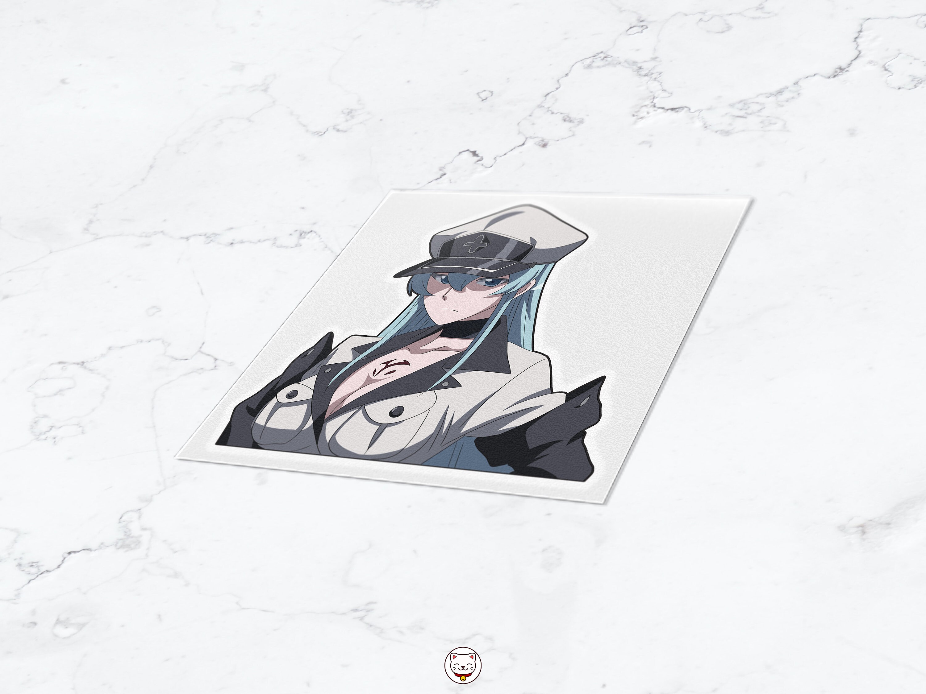 Ice Queen Esudesu Anime Peeker Sticker: Waterproof Vinyl Decal - Etsy