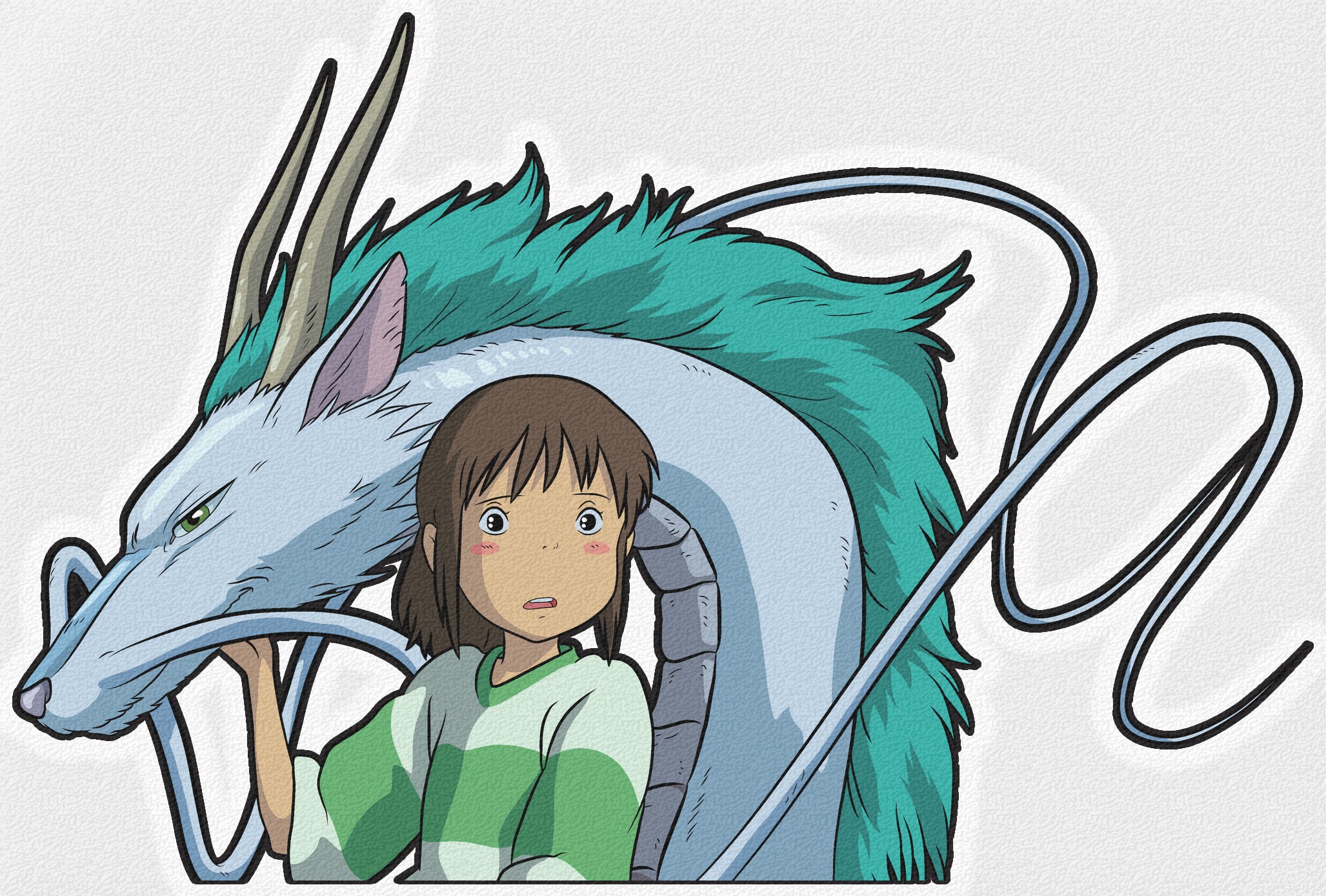 Spirited Away Sticker: Haku and Chihiro, Waterproof Anime Decal - Etsy