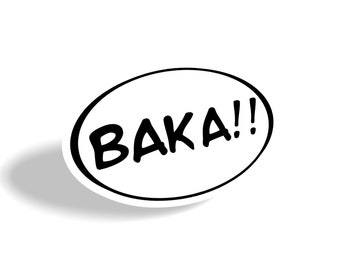 Baka Anime Sticker - Etsy