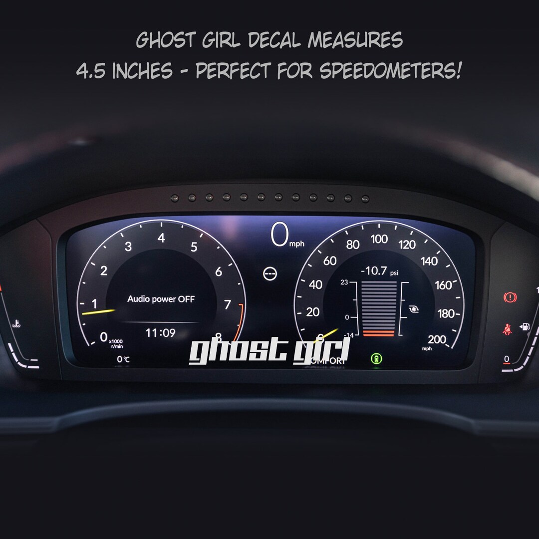 Ghost Girl | Vinyl Waterproof Sticker Decal | for Cars Speedometers ...