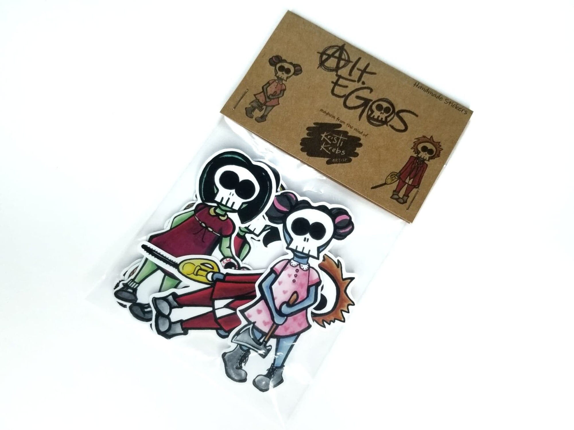 Alt Egos Cute Slasher Sticker Sets, Skull Stickers, Alternative, Dark ...