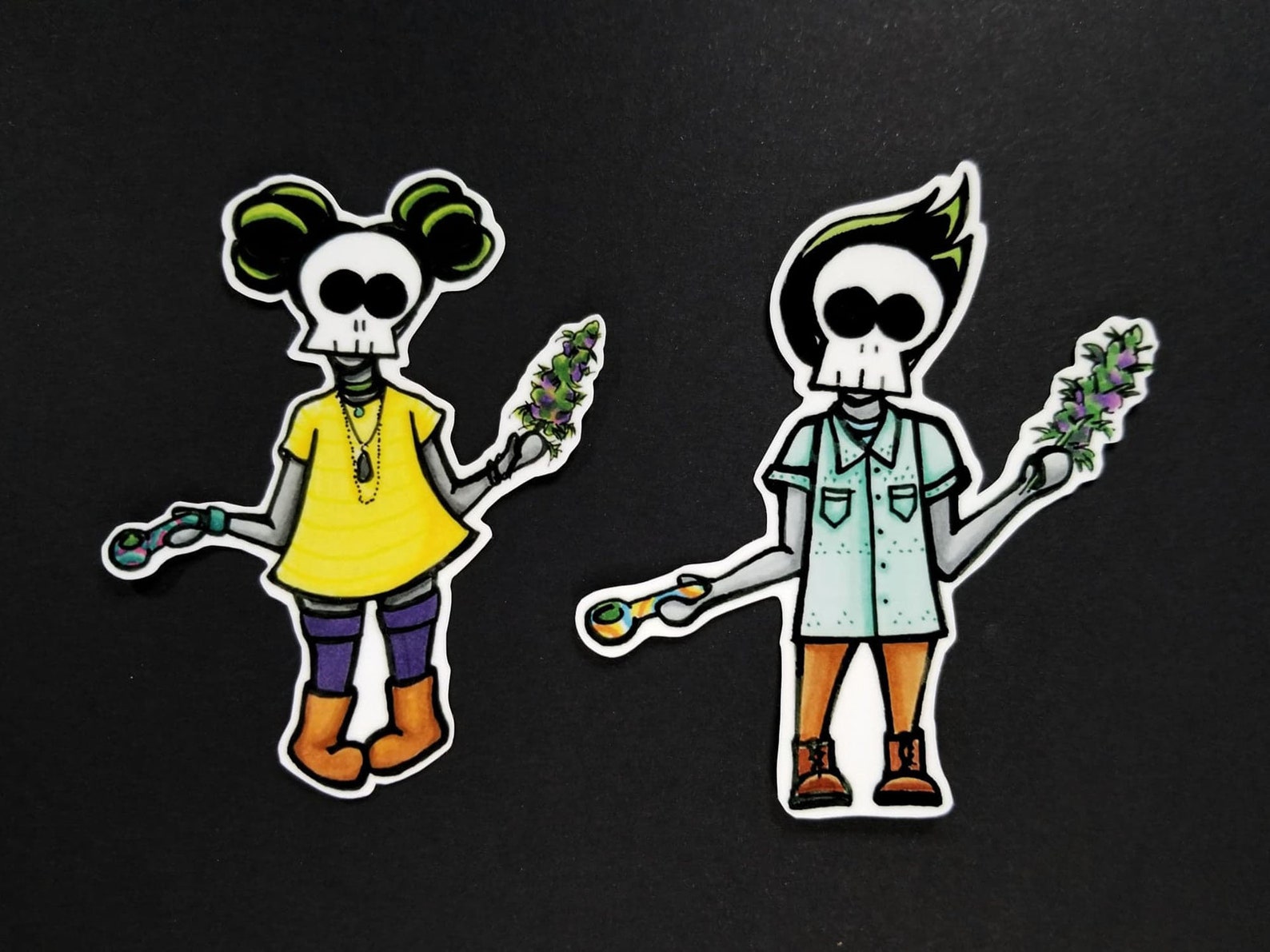 Alt Egos-best Buds Sticker Sets - Sticker Pair, Weed, Marijuana, Bud ...