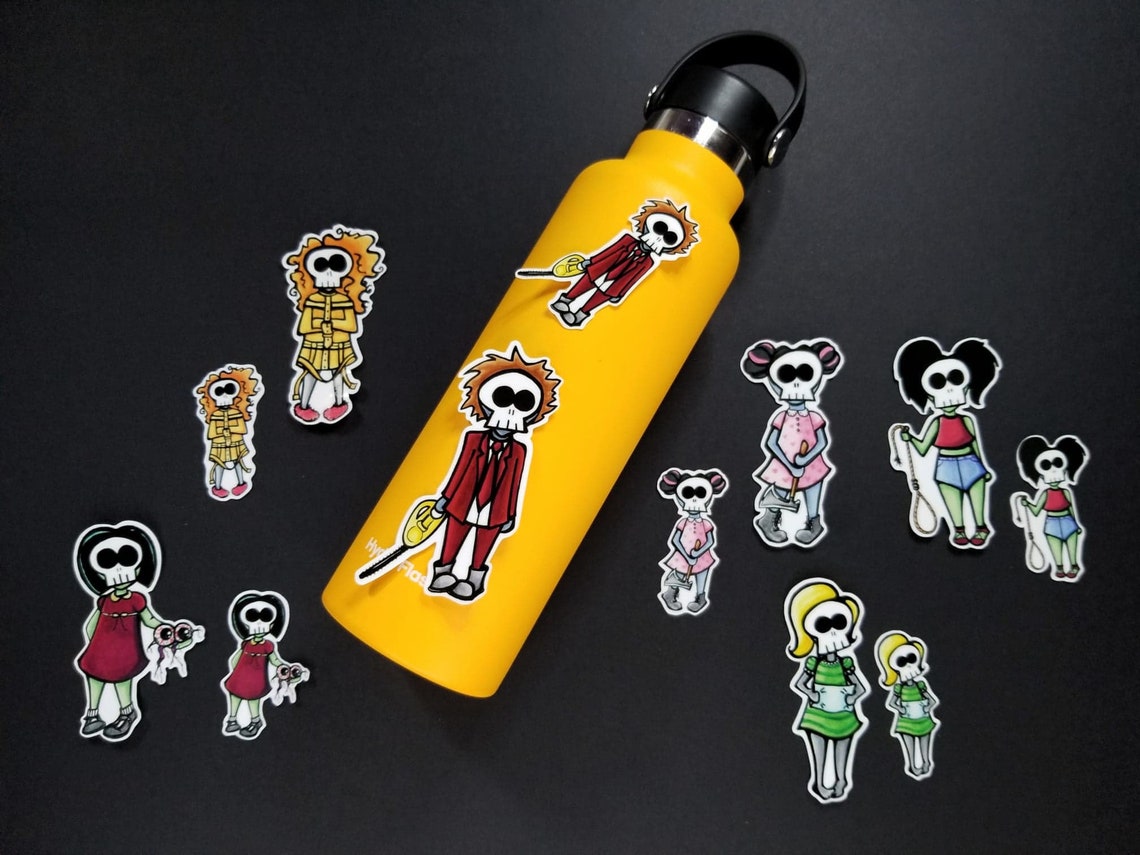Alt Egos Cute Slasher Sticker Sets, Skull Stickers, Alternative, Dark ...