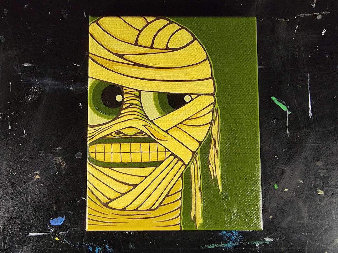Mummy Pop Art Acrylic Painting on Canvas: Classic Monsters Halloween ...