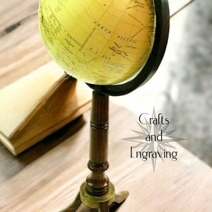 Nautical Antique World Map Globe Ornament With Wooden Stand - Etsy