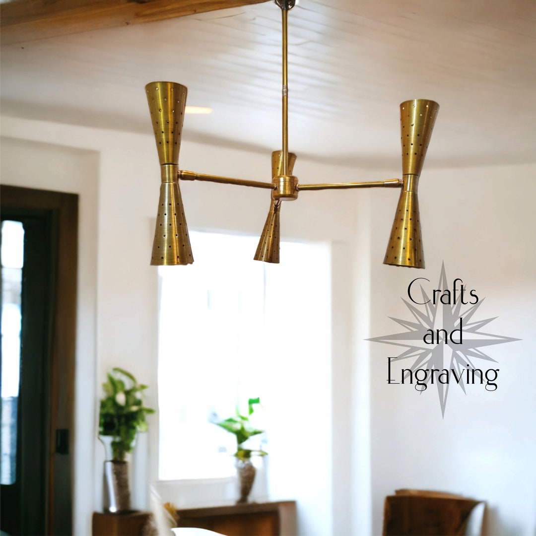 Vintage Style Mid-century Modern Bow Dual Cone Ceiling Light Fixture ...