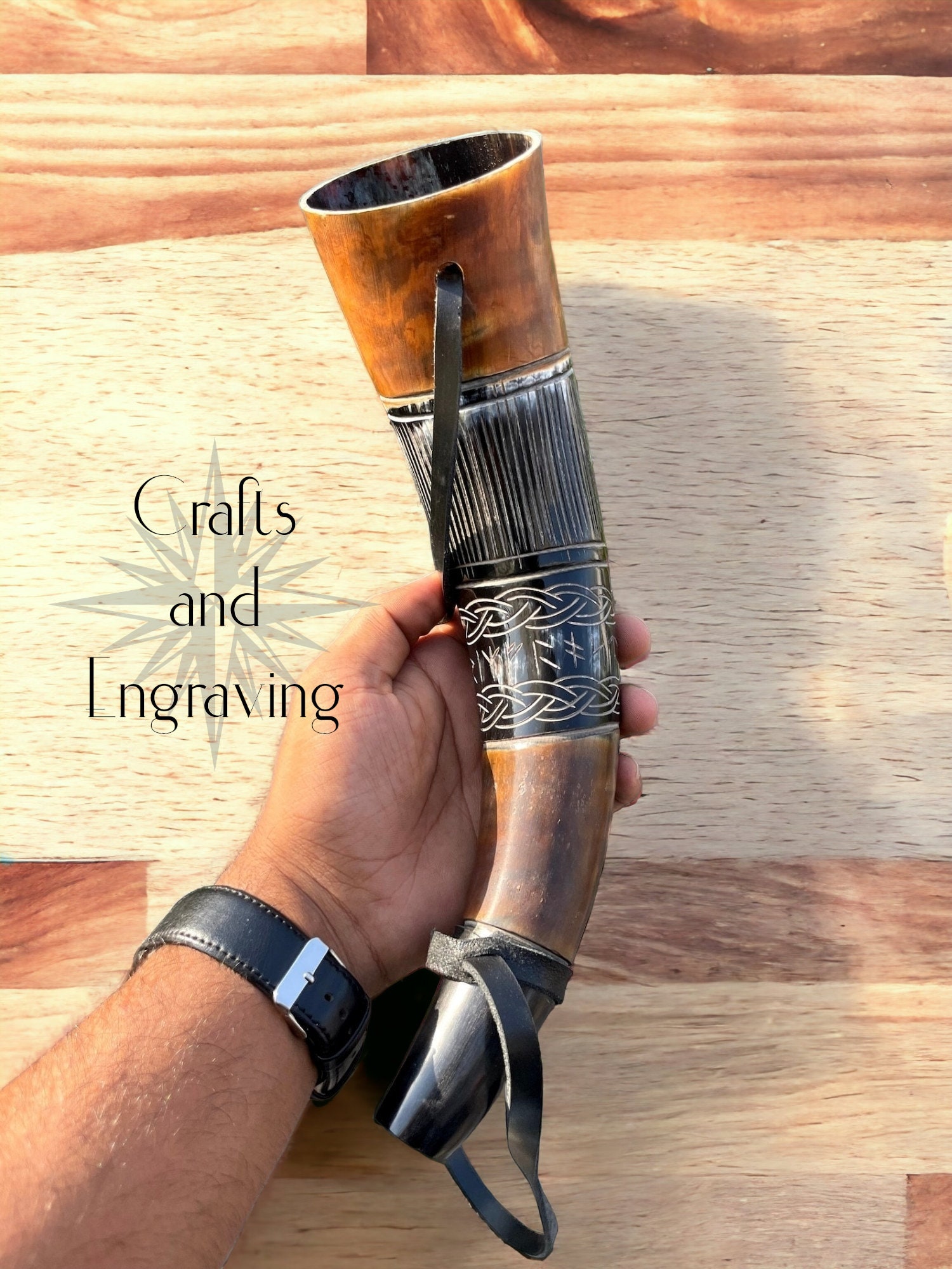 Handmade Viking War Horn Ancient Battle Trumpet Reproduction for ...