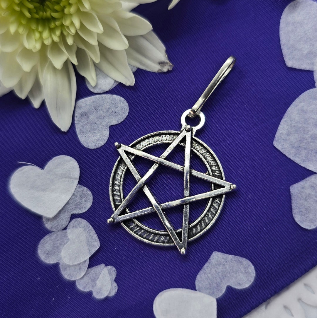 Pentacle Charm for Handfasting Cords Pagan Wedding Keepsakes or Phone ...