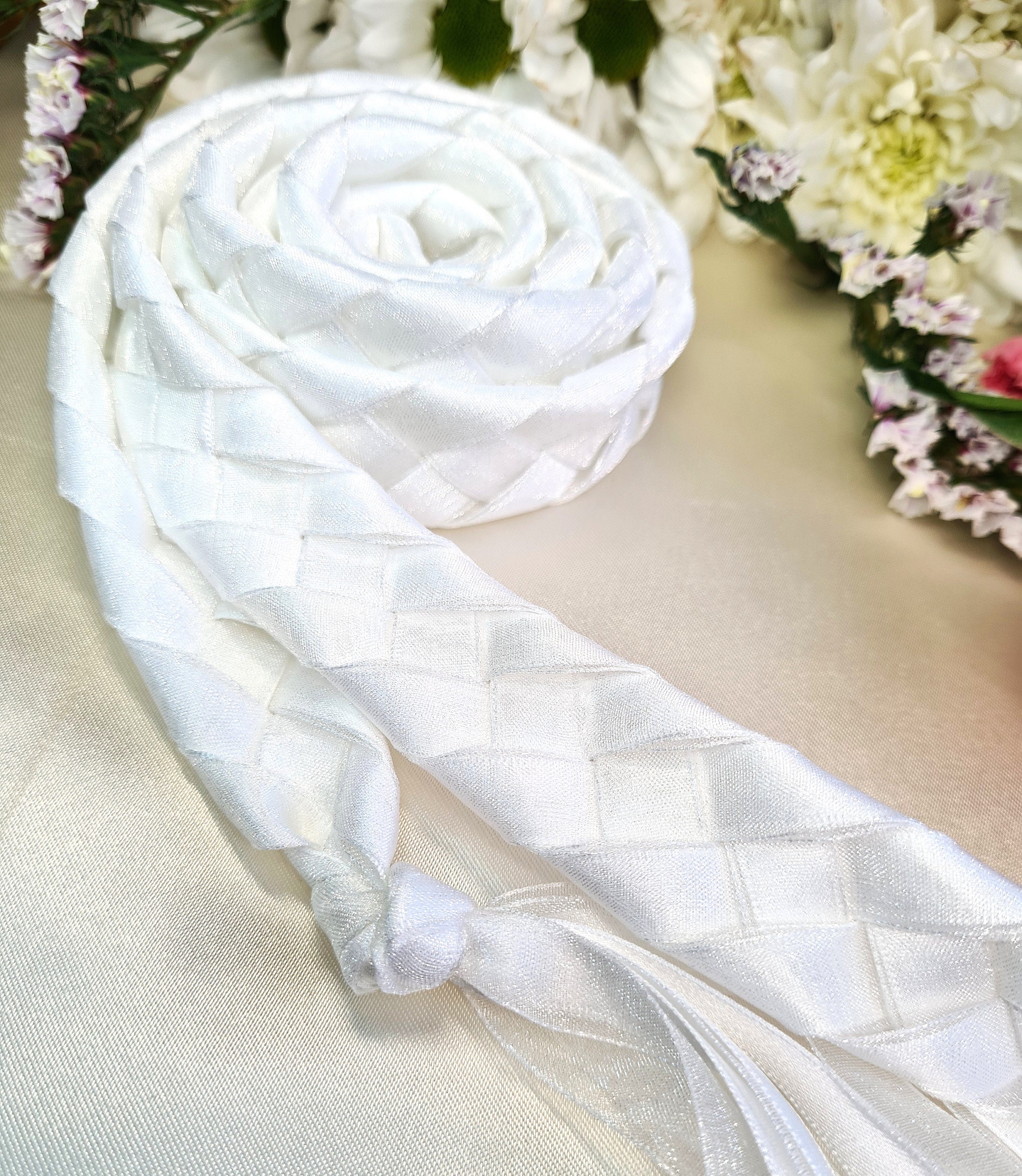 Handfasting White Braided Ribbon Wedding Cord 16 Strand - Etsy