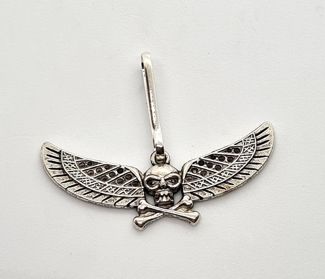 Hells Angel winged Skull Charm for Handfasting Cords Pagan Wedding ...
