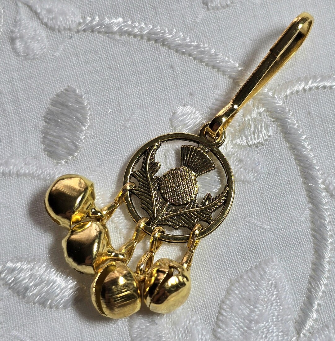 Golden Thistle Mini Witch Bells Protection Charm for Handfasting or ...