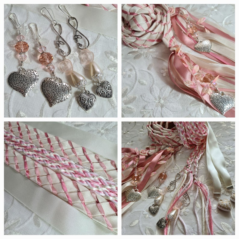 Threefold Handfasting Triple Cord Set Ivory & Pink Three - Etsy