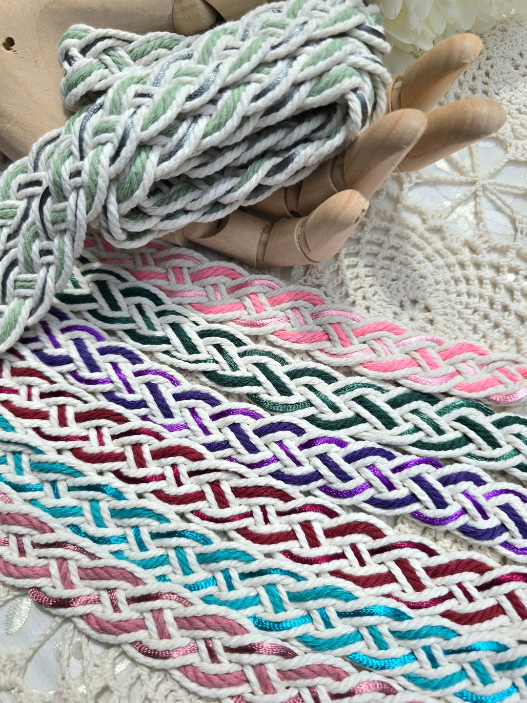 12 Strand Cotton & Satin Wedding Handfasting Cord With or Without ...