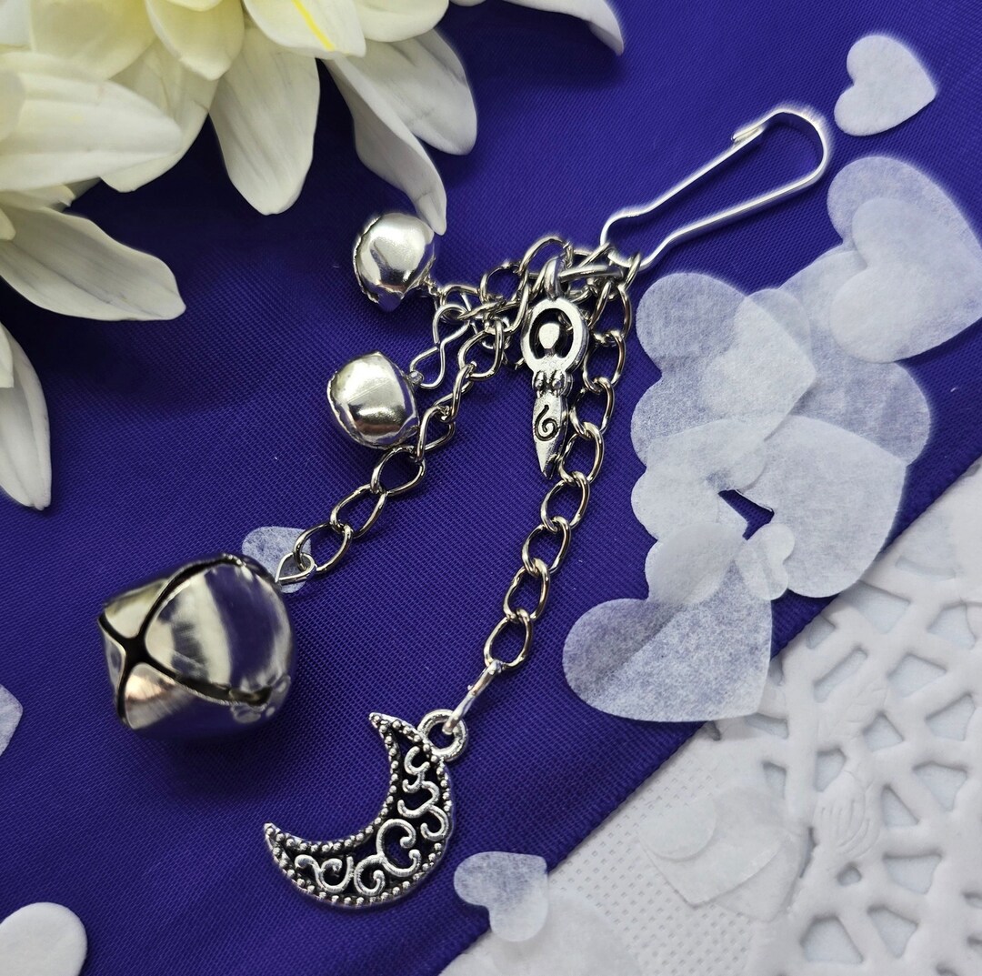 Mini Witch Bells Goddess & Moon Protection Charm for Handfasting or ...