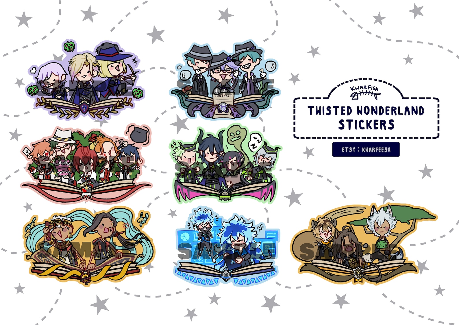 Twisted Wonderland Dorm STICKERS - Etsy