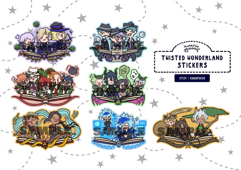 Twisted Wonderland Dorm STICKERS - Etsy