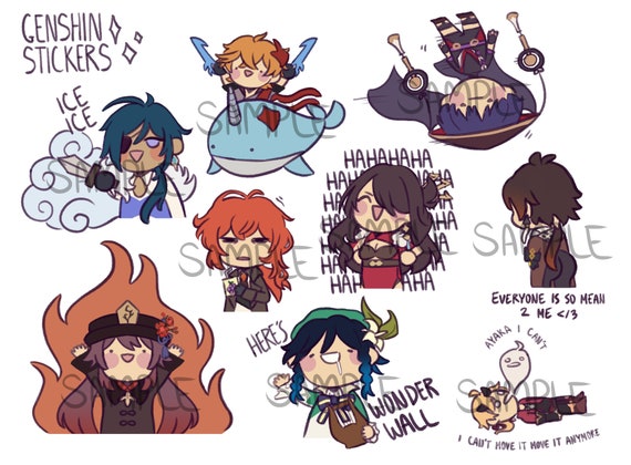 Genshin Impact Stickers - Etsy