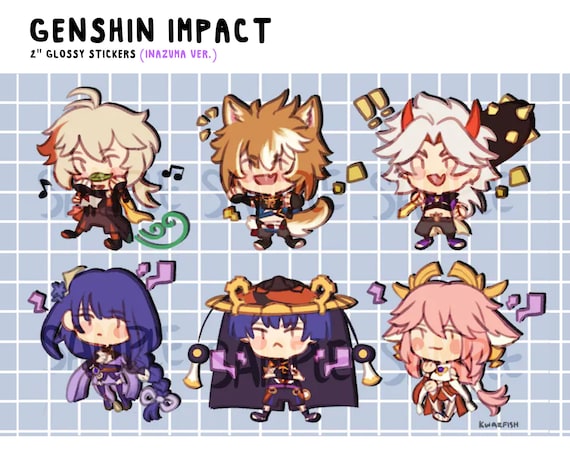 Genshin Impact Inazuma STICKERS - Etsy