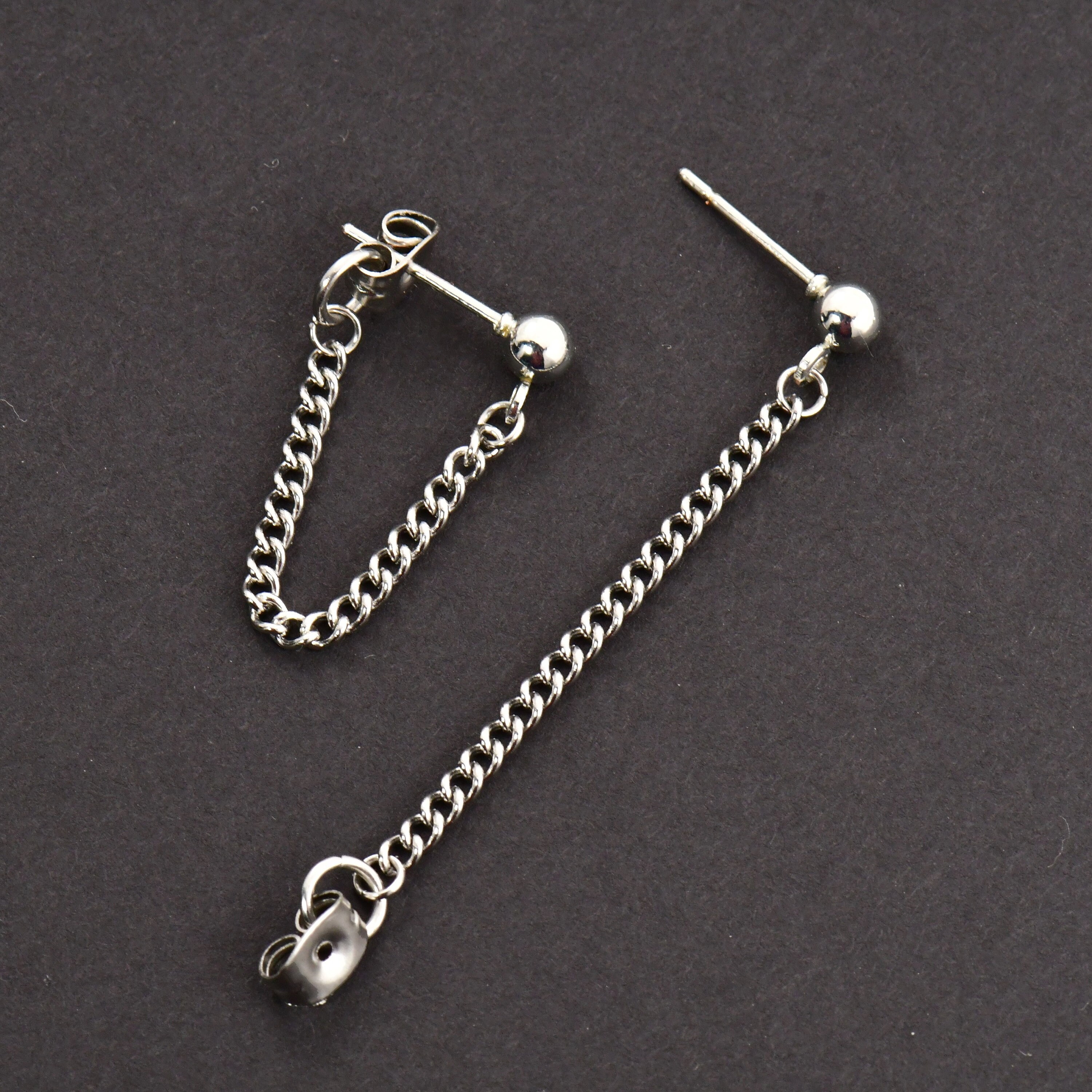 Chain Earrings, Chain Stud, Mens Earrings, Streetwear Earrings, Chain ...