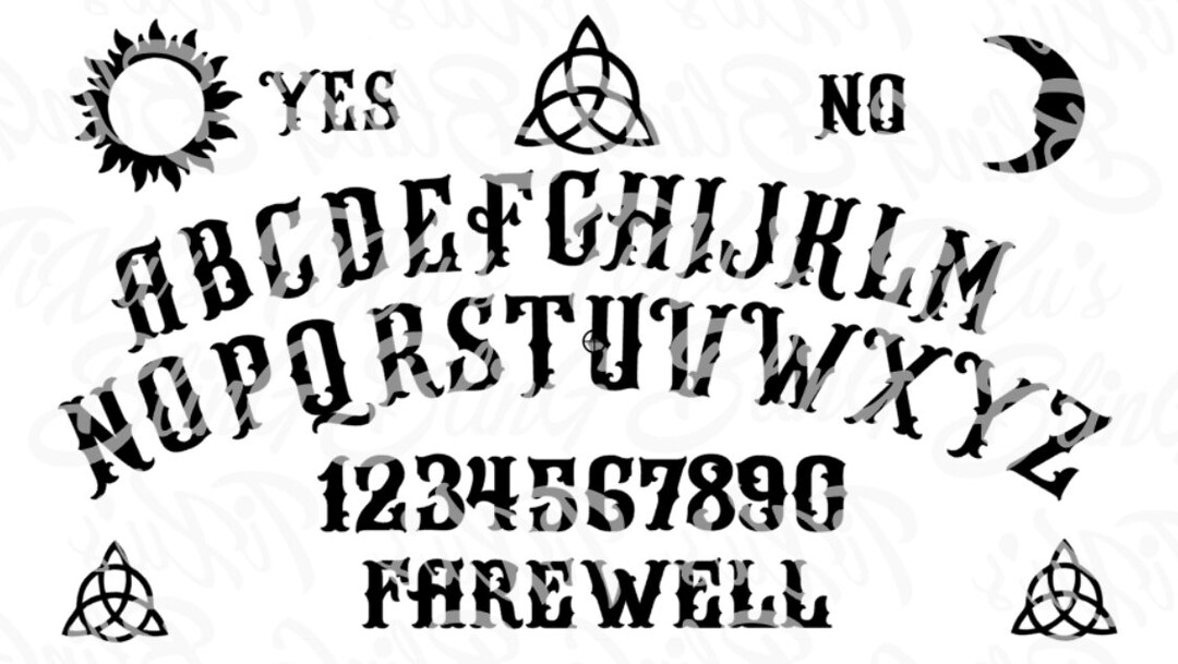 Ouija Board - SVG PNG Silhouette Studio - Etsy
