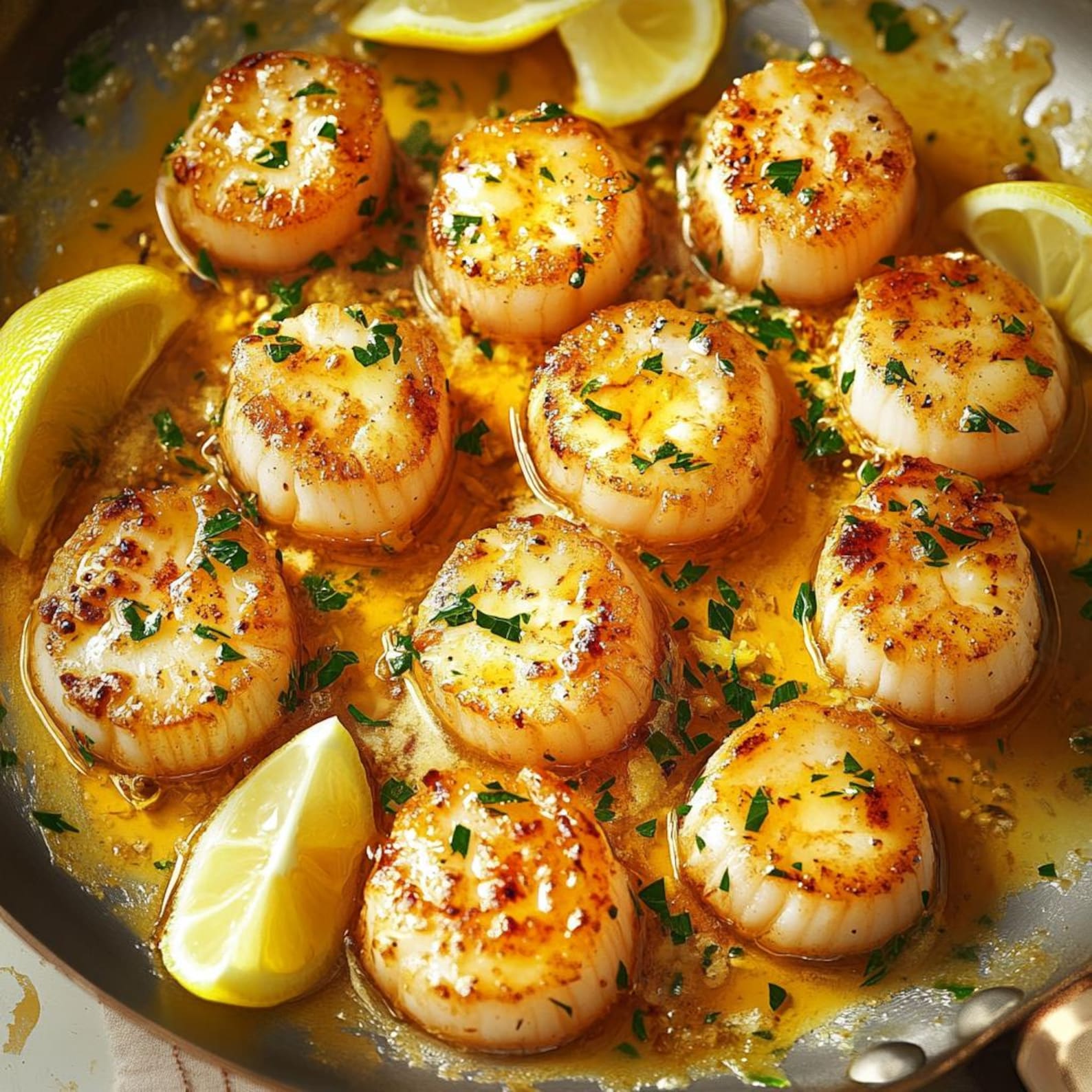 BEST RECIPE for Lemon Butter Scallops | Elegant Dinner Printable | Easy ...