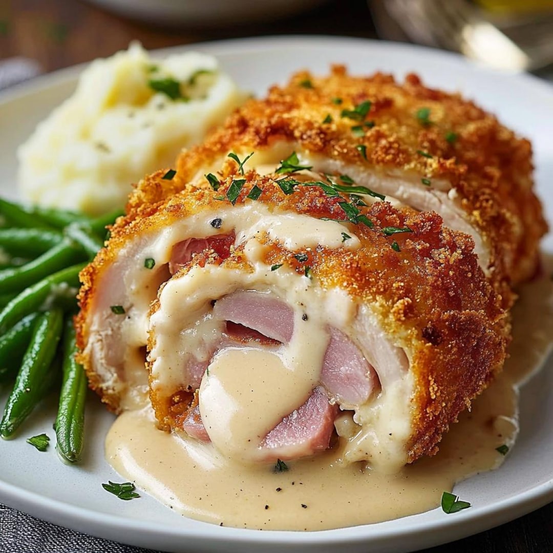 BEST RECIPE for Chicken Cordon Bleu With Creamy Dijon Sauce | Crispy ...