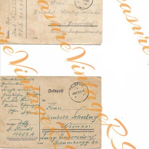 German Postcard Ephemera: Printable Antique Handwriting (digital ...