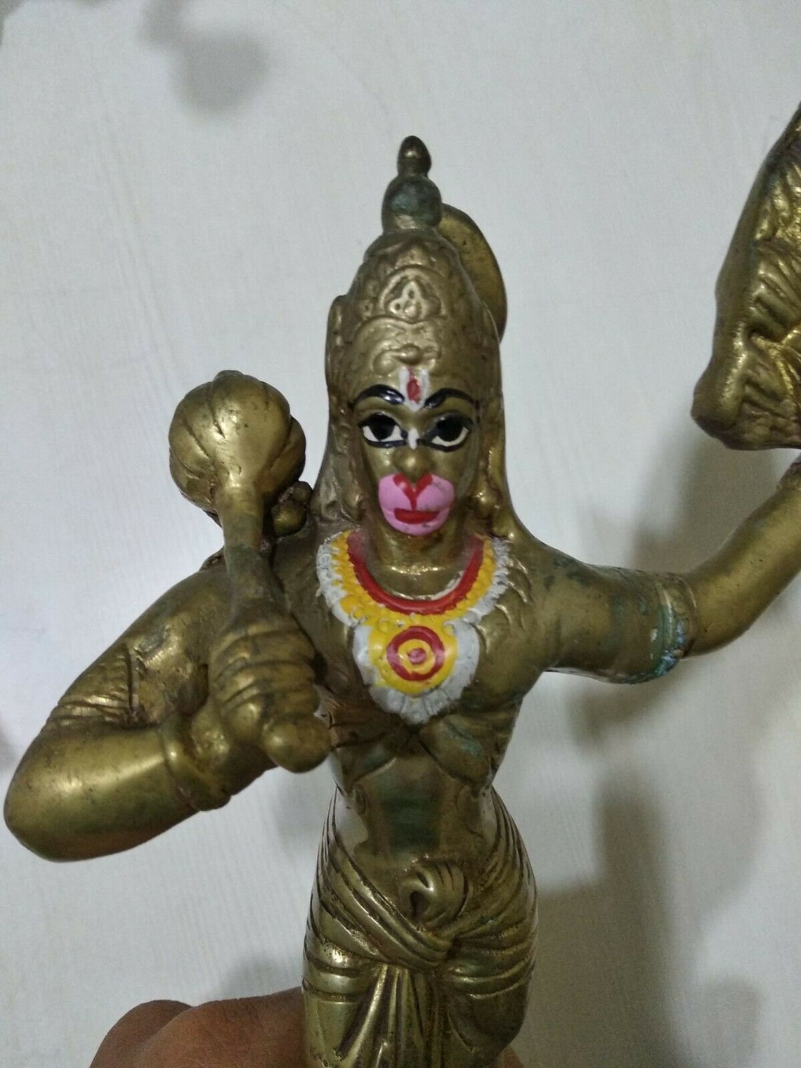 Rare Old HANUMAN Monkey GOD Idol Hindu Bras Statue Weight 1.7kg FIGURE ...