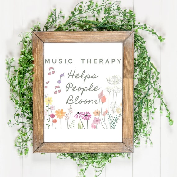 Music Therapy Poster Music Therapy Wall Art Music Therapy | Etsy