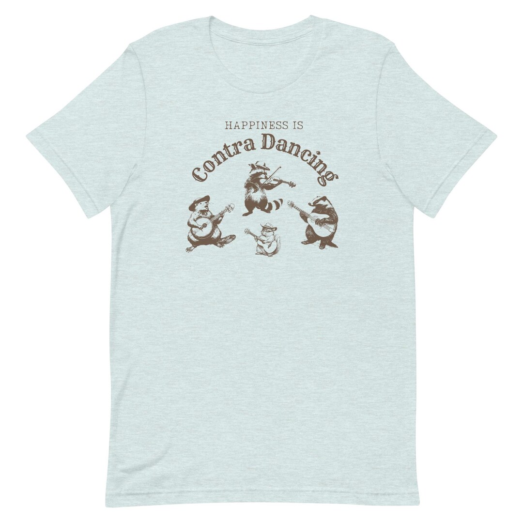 Contra Dancing T-shirt, Contra Dance Gift Tee for Him or Her, Woodland ...