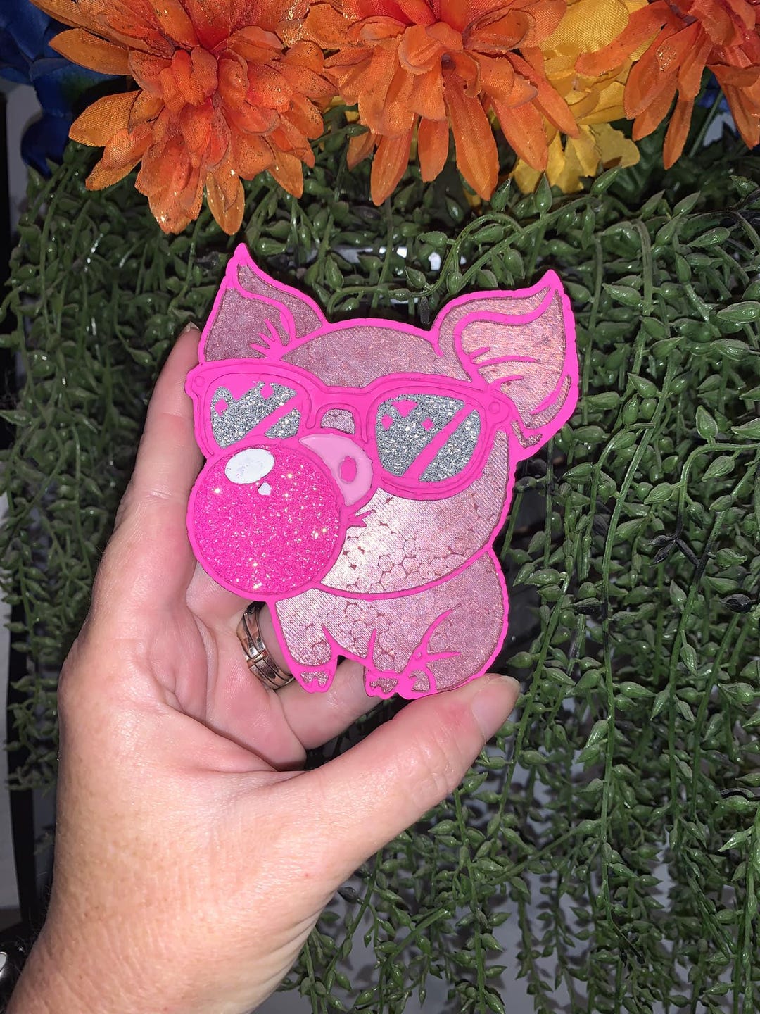 Pig With Gum Freshie Mold - Etsy
