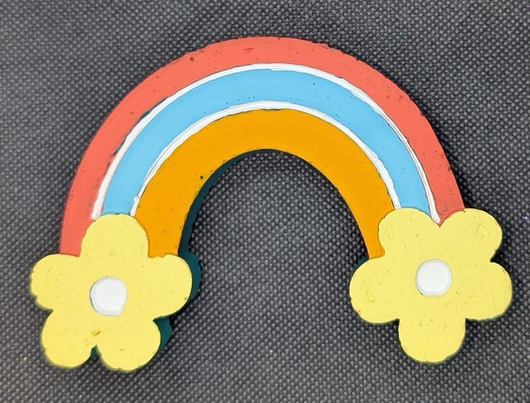 Rainbow With Flowers Freshie Mold - Etsy