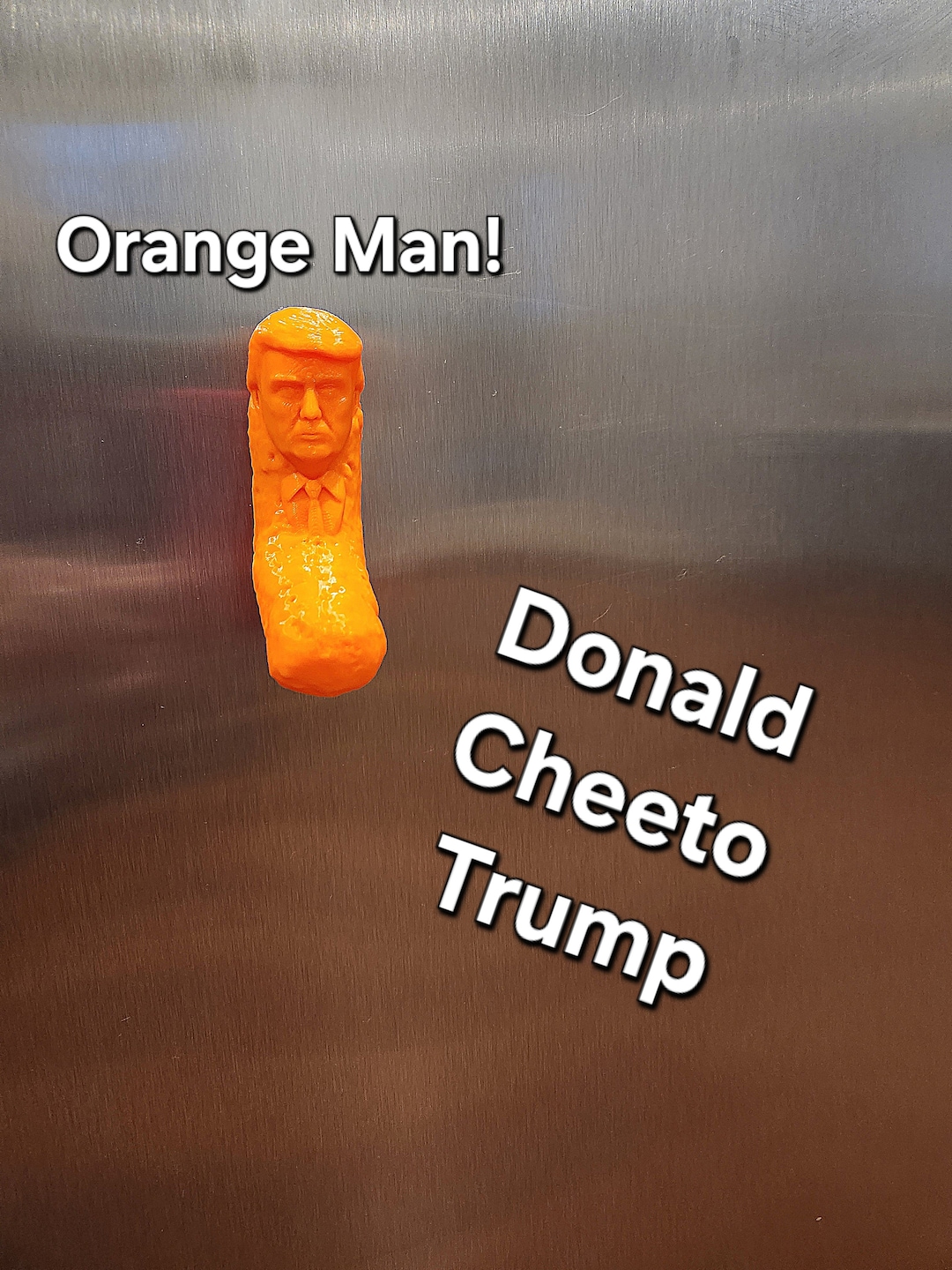 Donald Trump Cheeto Fridge Magnet, Orange Cheeto Man - Etsy