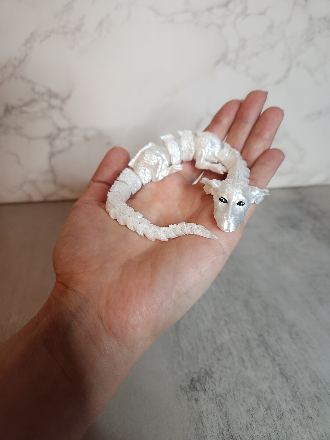 Baby Falkor Dragon Fidget Desk Ornament, Articulated Dragon, Never ...