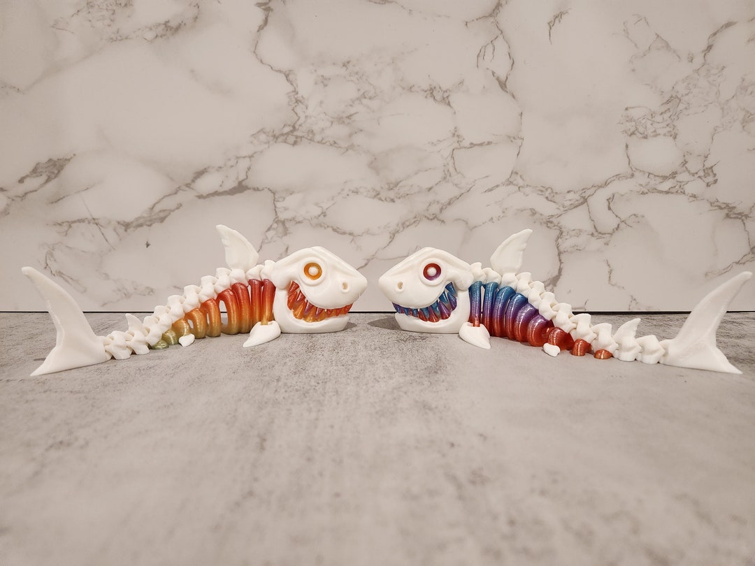 Multicolor Skeleton Shark Fidget Toy Flexi Factory - Etsy