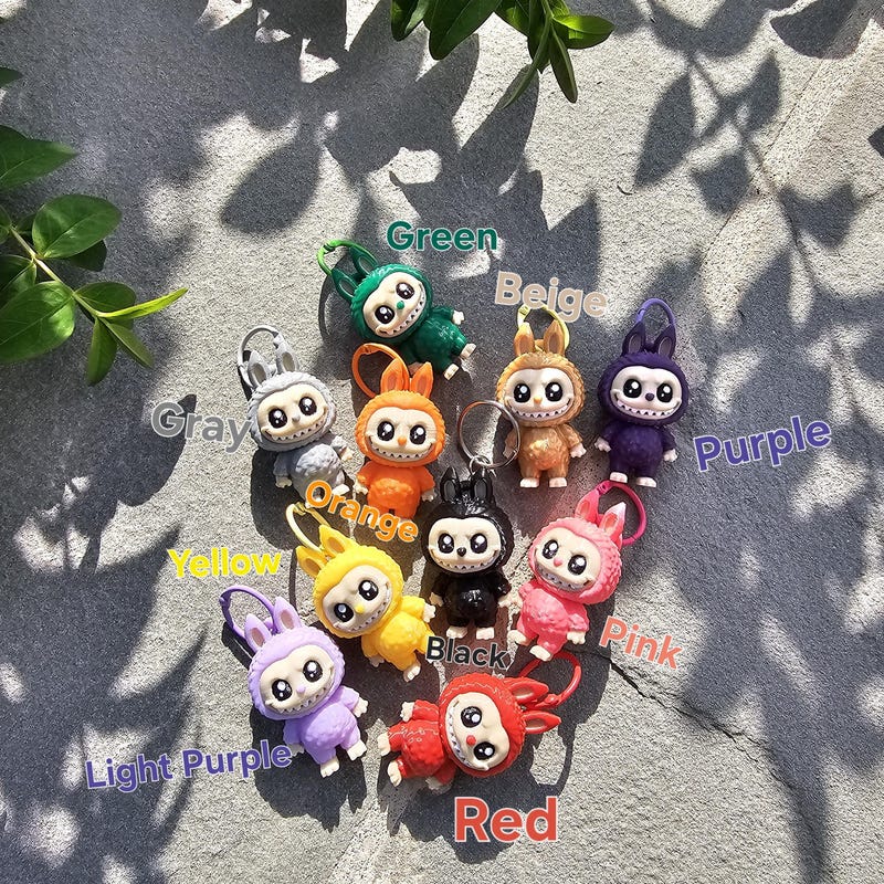 Pink and Yellow Labubu - Etsy