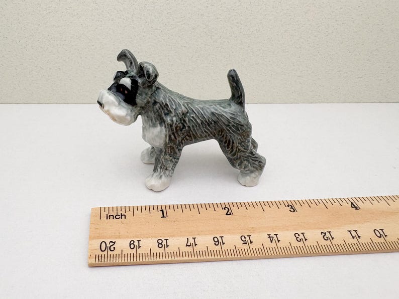 Handmade Ceramic Schnauzer Figurine Set: Miniature Dog Collectibles - Etsy