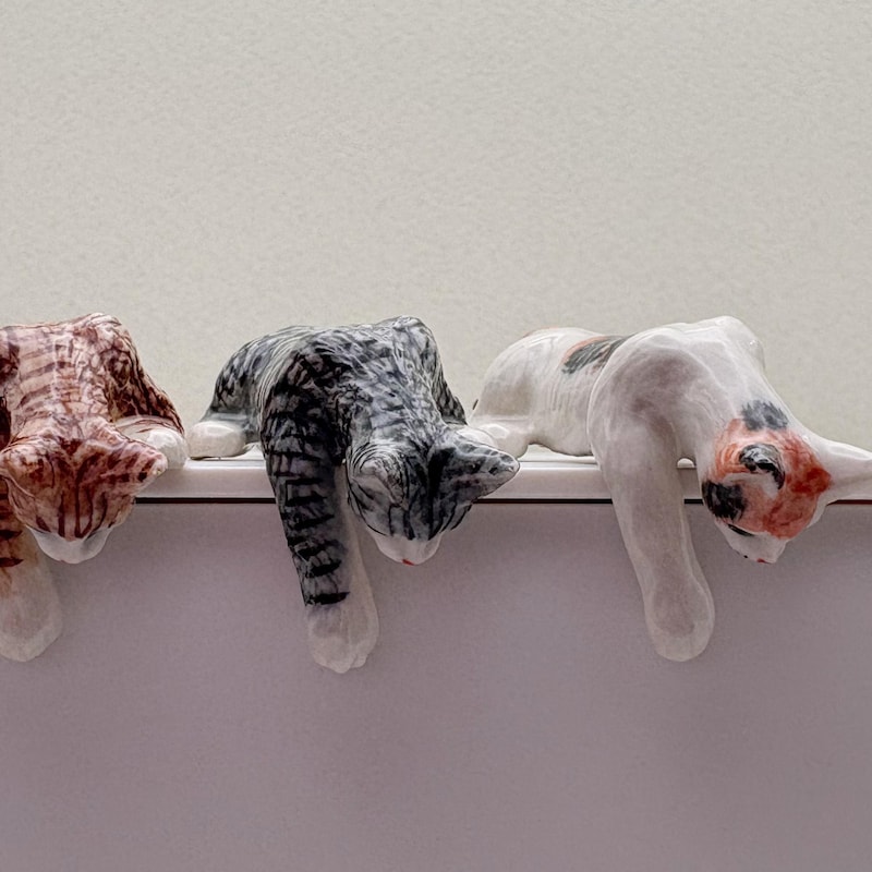 Trio of Cats Figurines - Etsy