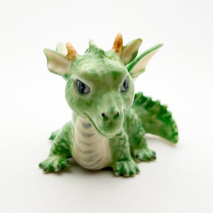 Handcrafted Ceramic Dragon Figurine: Fantasy Home Decor - Etsy