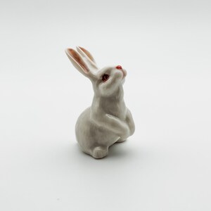 Cute Standing Ceramic Rabbit Bunny Miniature Figurine Statue | Home ...