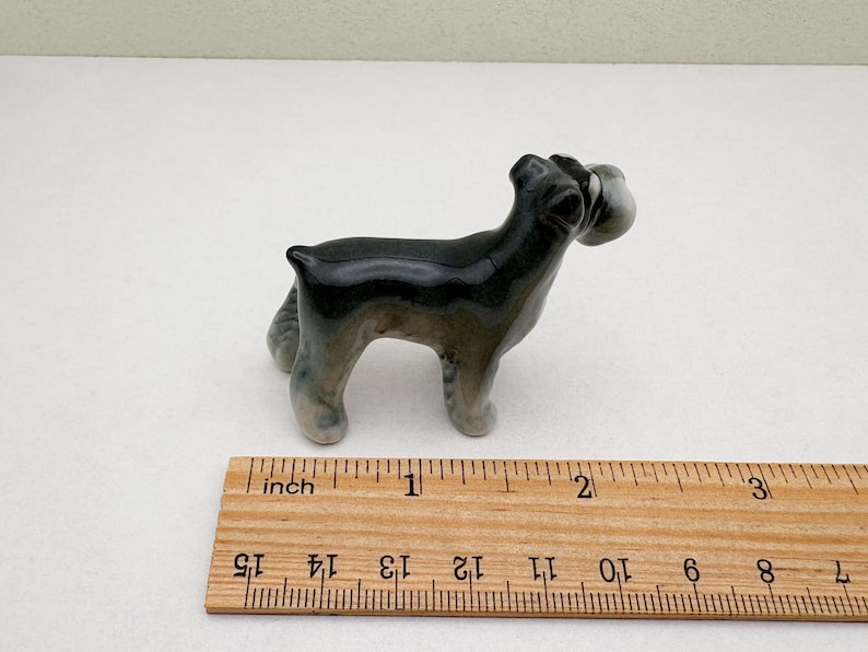 Ceramic Schnauzer Figurine Set: Handcrafted Dog Decor - Etsy