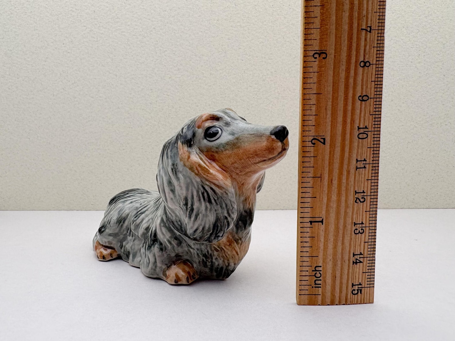 Hand-painted Ceramic Dachshund Figurine: Collectible Puppy Statue - Etsy