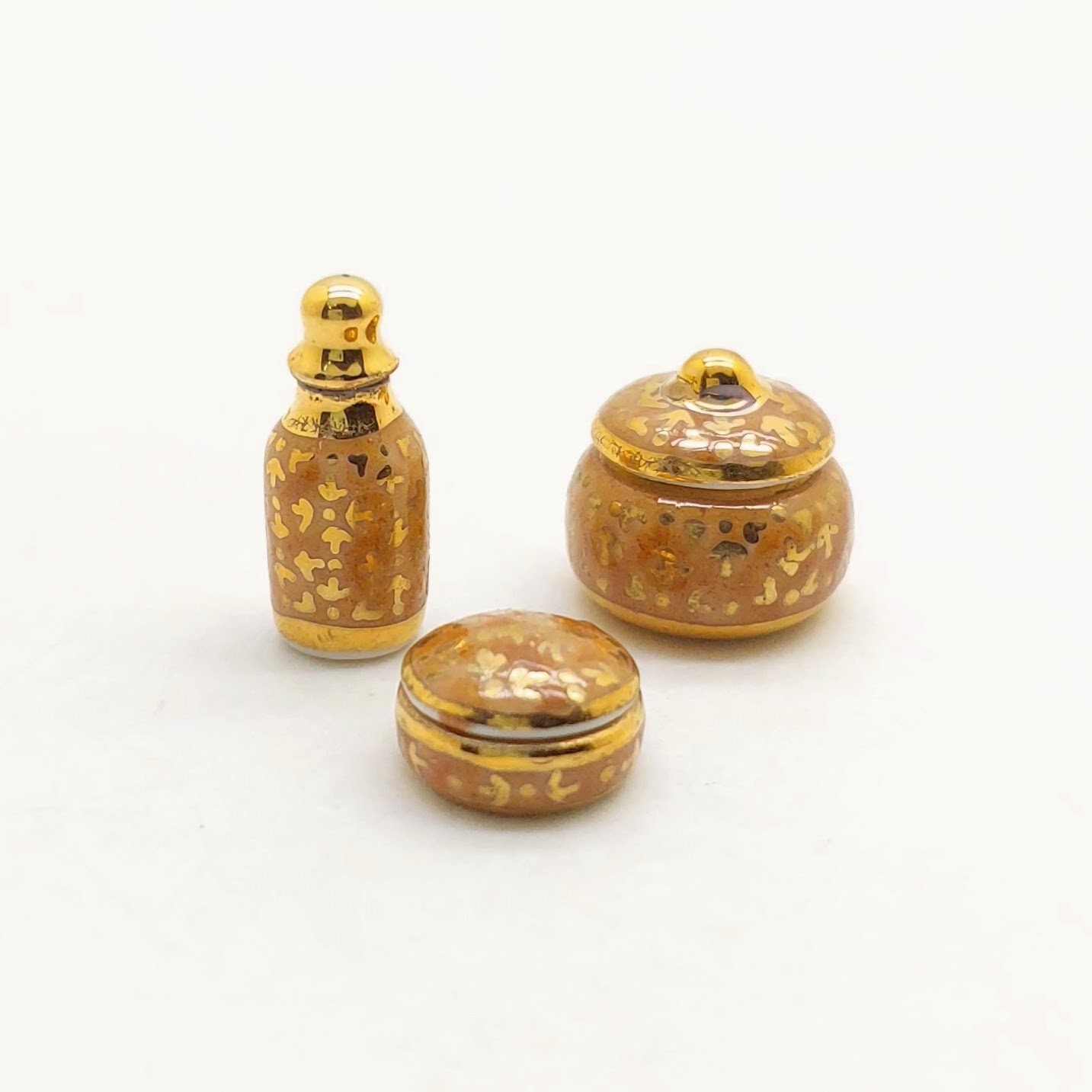 Benjarong Pattern Ceramic Miniature Cosmetic Ware Set for - Etsy