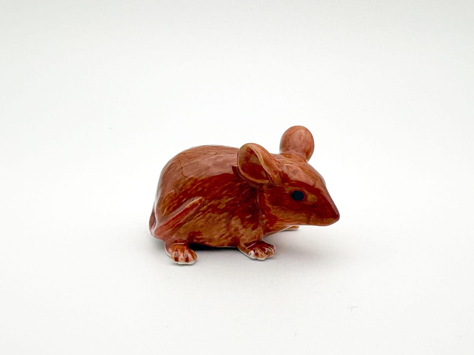 Handcrafted Ceramic Rat Figurine: Rustic Brown Miniature Mouse Decor - Etsy