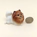 White Pomeranian With Brown Head Dog Ceramic Figurines, Pom Miniature ...
