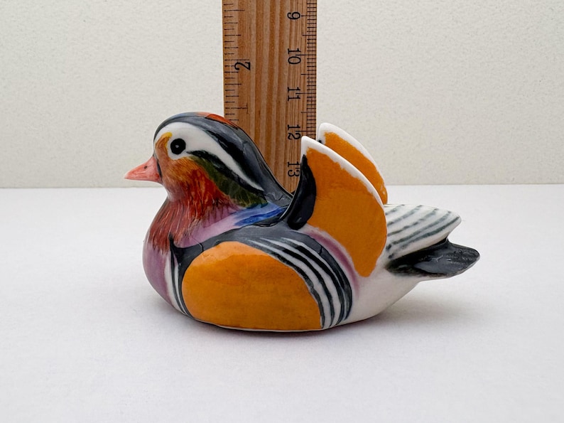 Hand-painted Ceramic Mandarin Duck Figurines: Symbol of Love - Etsy