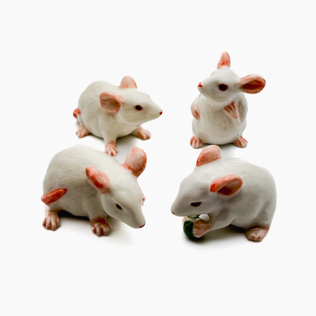 White Mouse Rat Ceramic Figurine: A Must-have for Collectors & Home ...