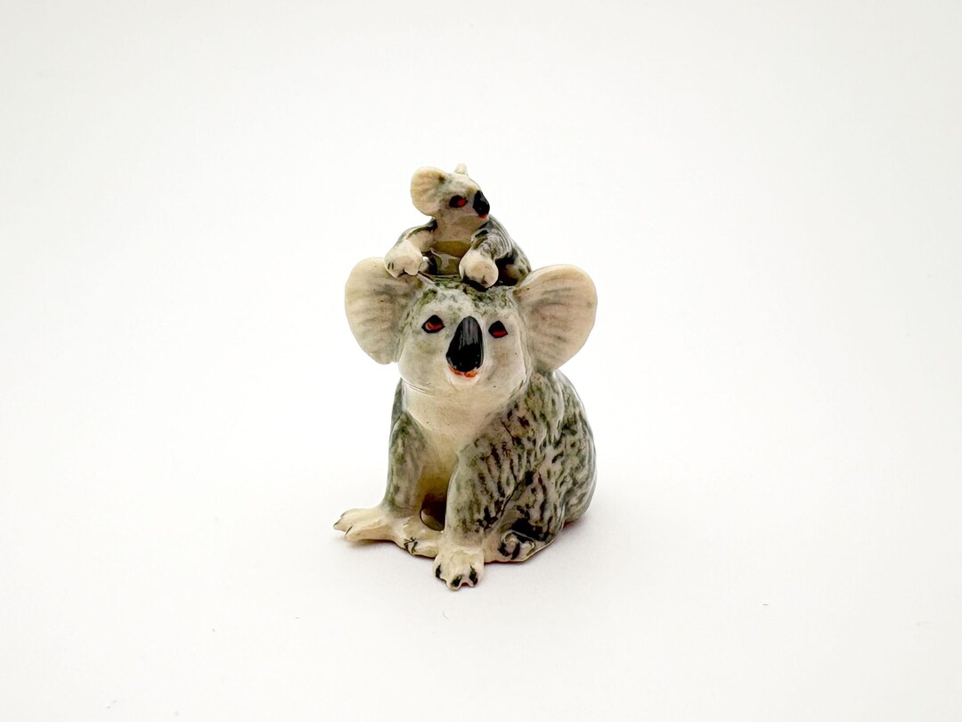 Koala and Baby Ceramic Figurine | Cute Handmade Wildlife Sculpture ...