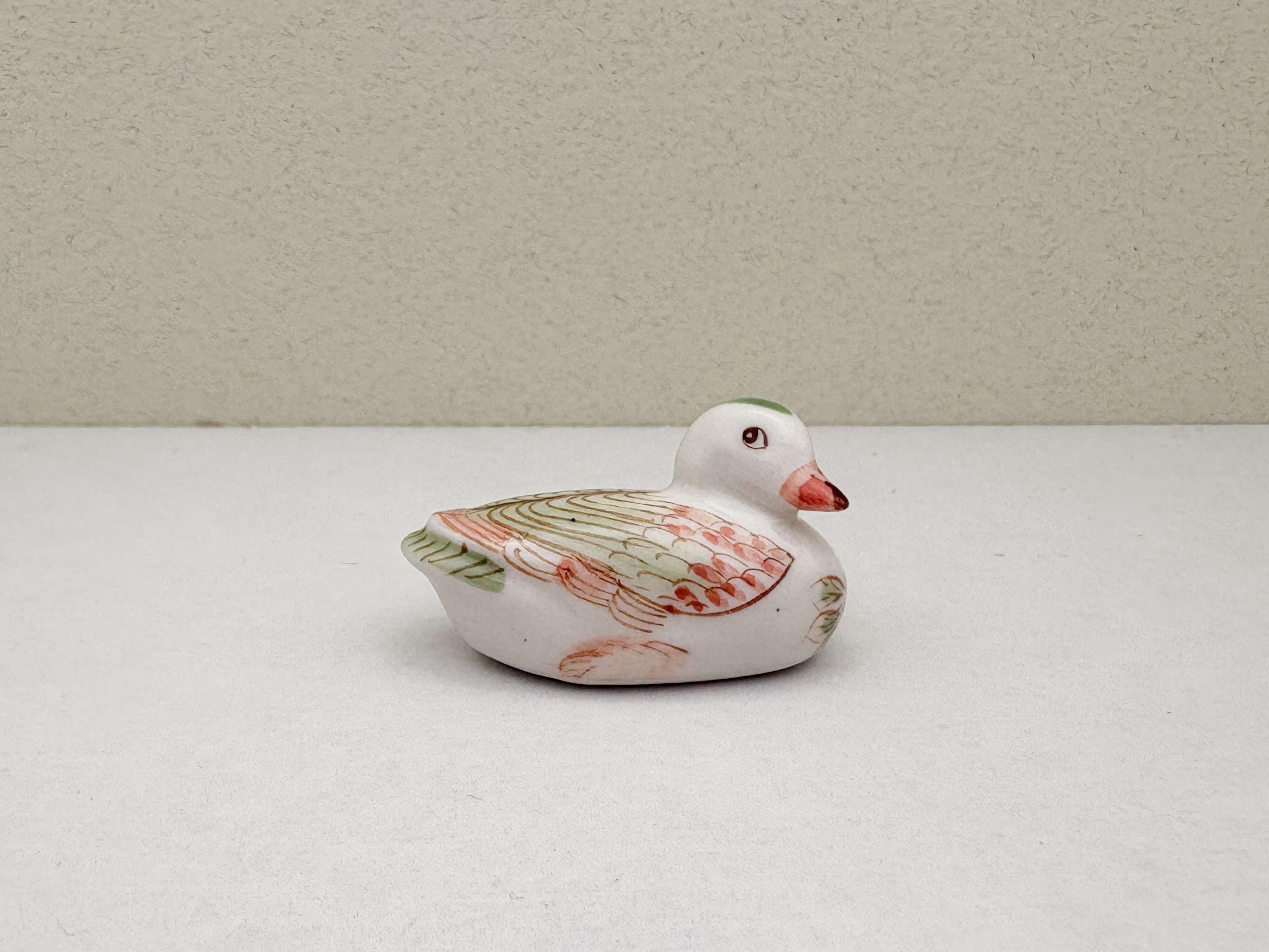 Hand-painted Mini Ceramic Duck Figurines: Collectible Animal Decor - Etsy